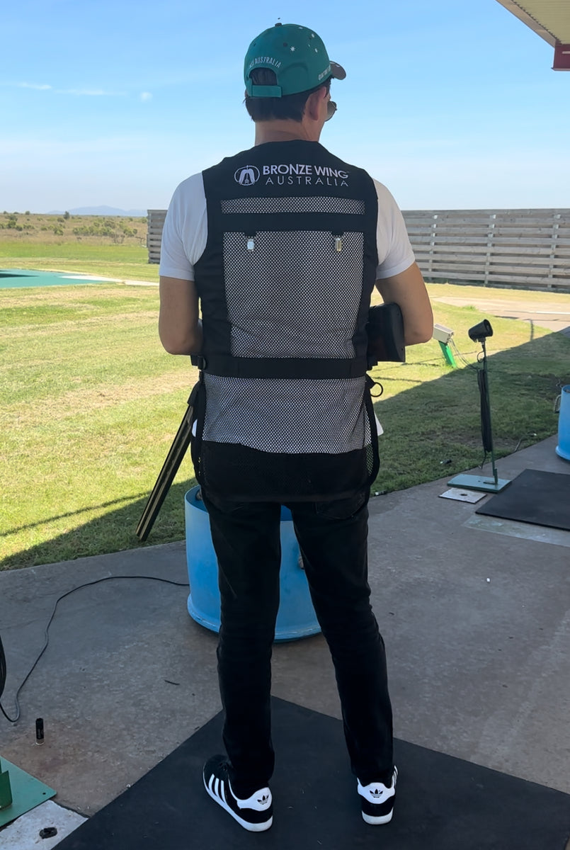 BRONZE WING Men's Shooting Vest - BLACK (Right Hand) – BRONZE WING ...