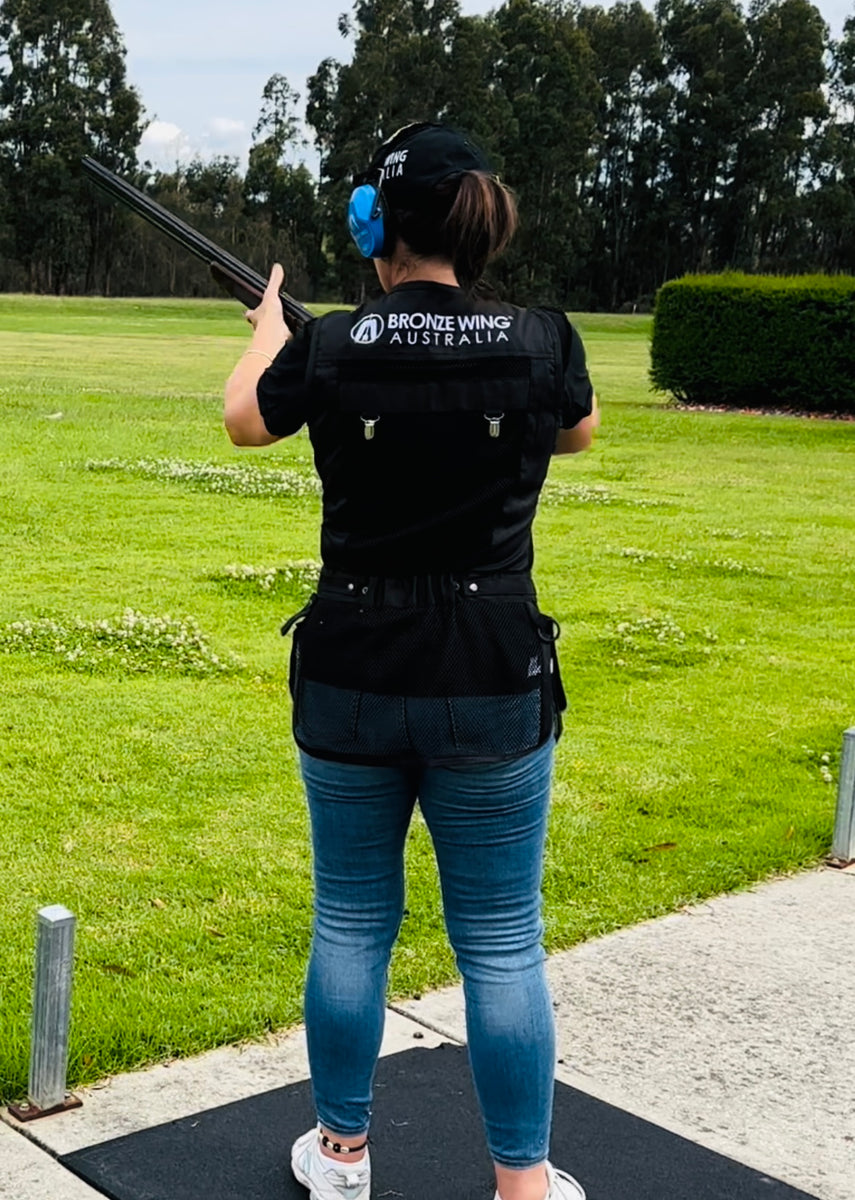 BRONZE WING Ladies Shooting Vest - BLACK – BRONZE WING AUSTRALIA ONLINE ...